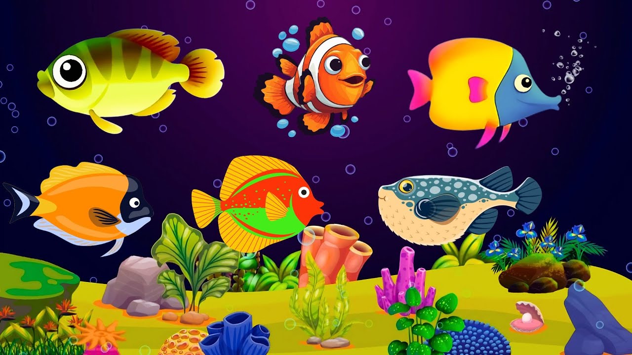 Soothing fishes🐟Calming Undersea Animation🐟Aquarium💤Baby Lullaby🐠 Fish ...