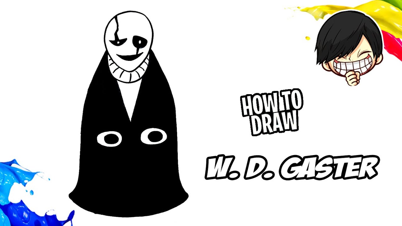 How to draw W. D. Gaster Undertale - YouTube
