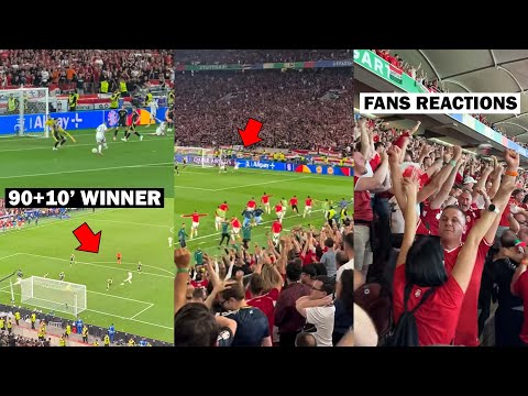 Hungary Fans Reactions to Kevin Csoboth Stoppage-time (90+10') Winner vs Scotland