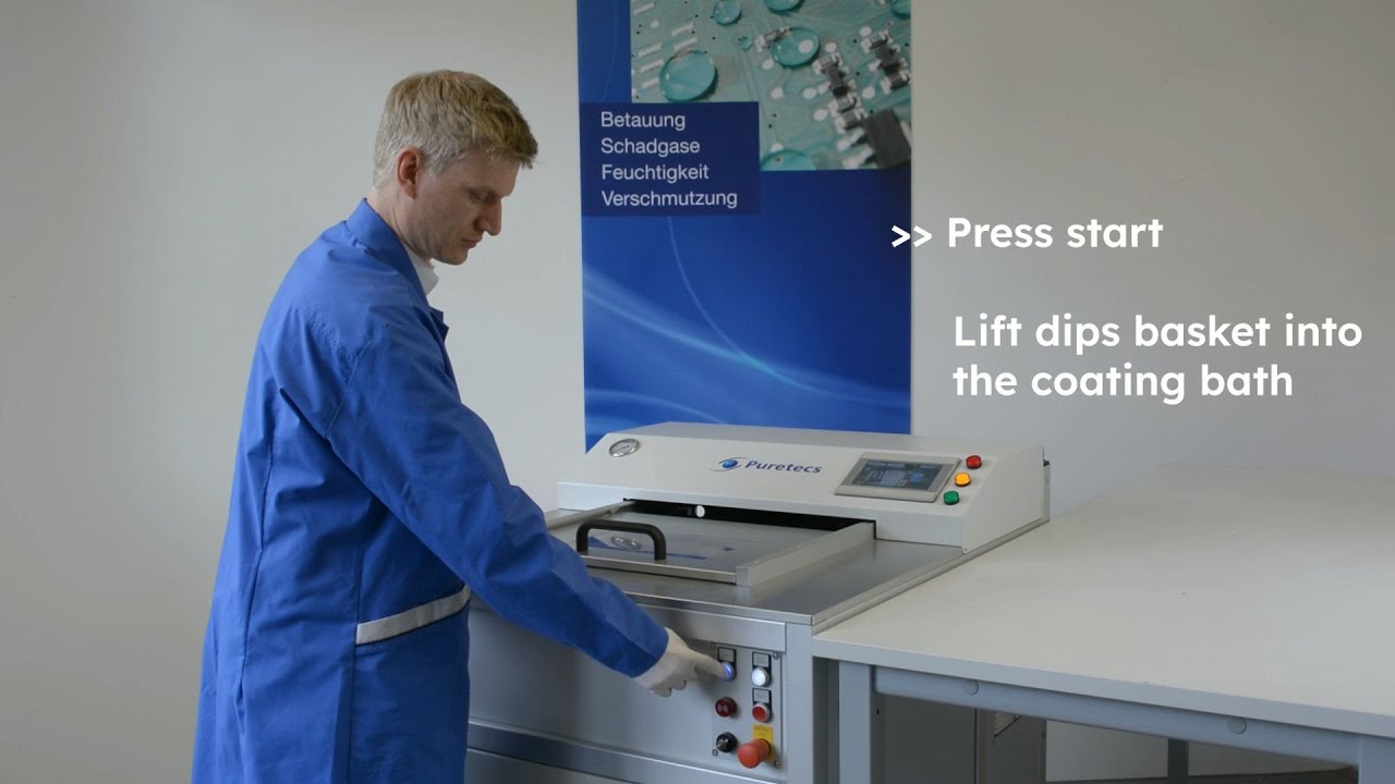 Electronic coating with fluoropolymers on the Basic V3 - YouTube