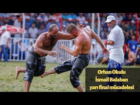 Orhan Okulu İsmail Balaban yarı final mücadelesi kıran kırana geçti - 2019 Elmalı Güreşleri