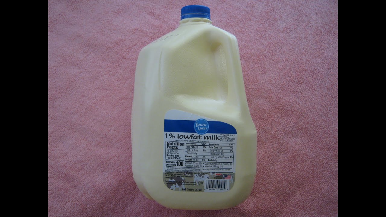 Laura Lynn 1% lowfat milk (Show & Review) Ingles grocery, 1 gallon, NO ...