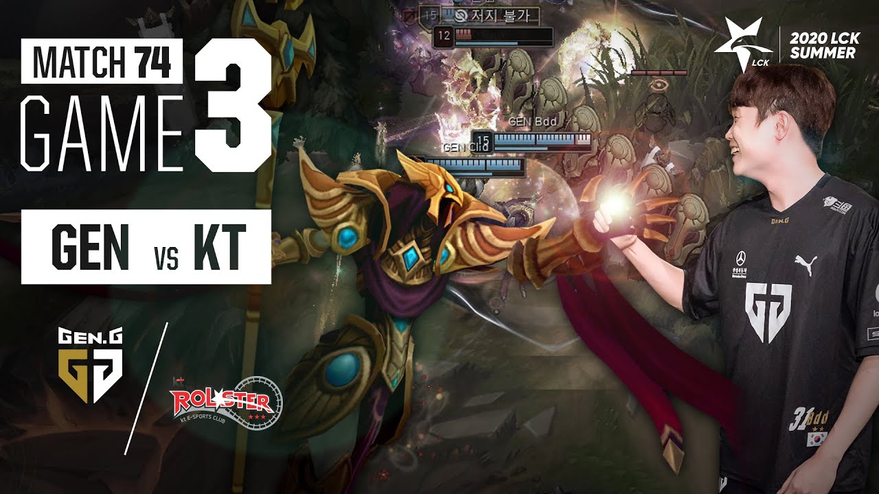 Be the king | GEN vs kt H/L 08.09 | 2020 우리은행 LCK 서머 스플릿 - YouTube