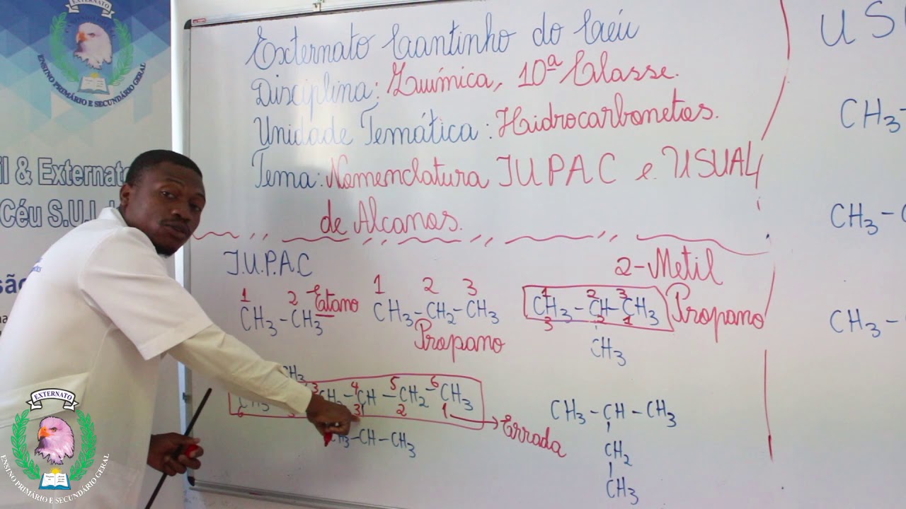 Aula de Quimica da 10ª Classe : Nomeclatura IUPAC e USUAL - YouTube