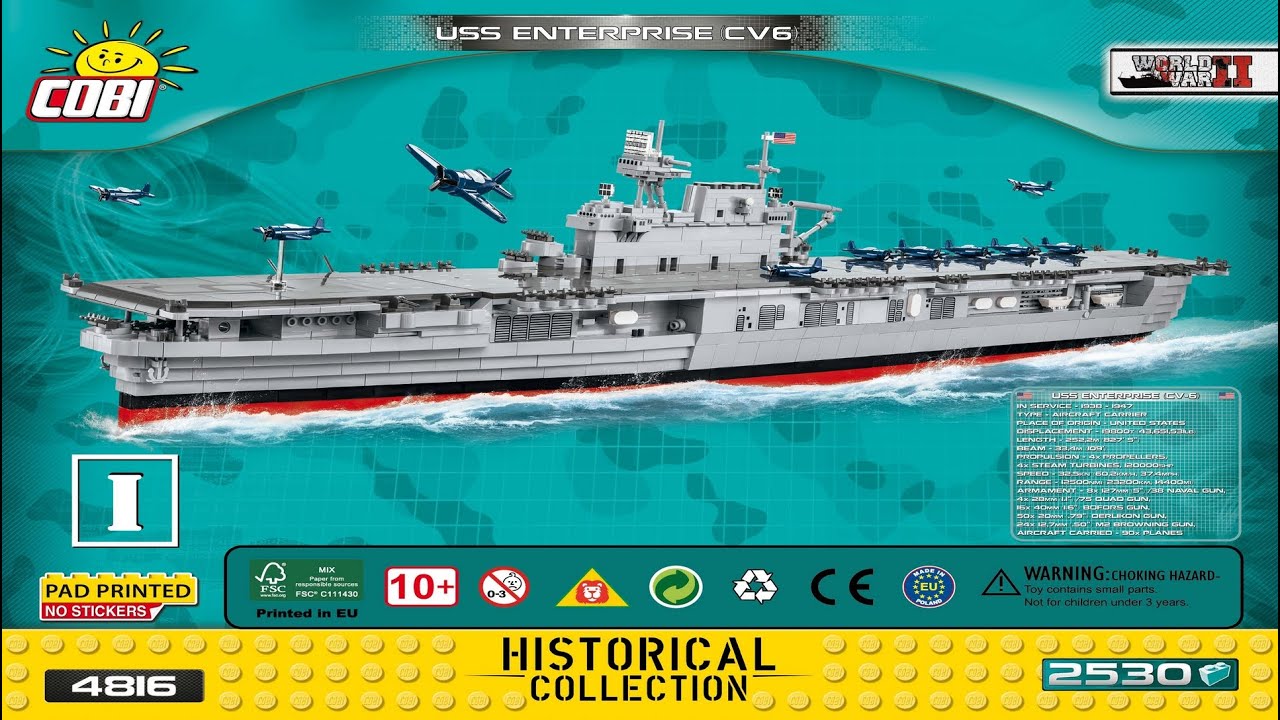 Cobi Instructions | Small Army / WW2 | 4816 | USS Enterprise (CV-6 ...