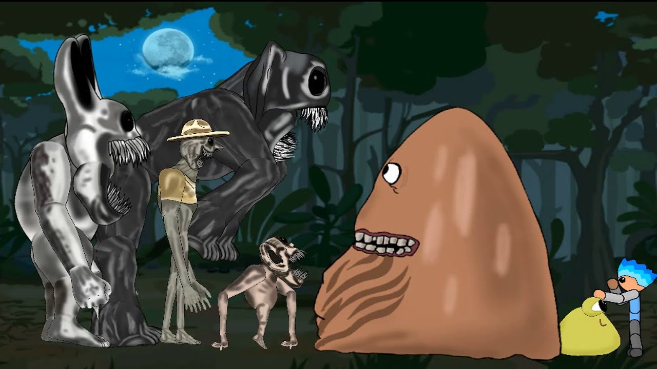 Pou vs Zoonomaly Monster. Drawing Cartoon 2 Animation - YouTube