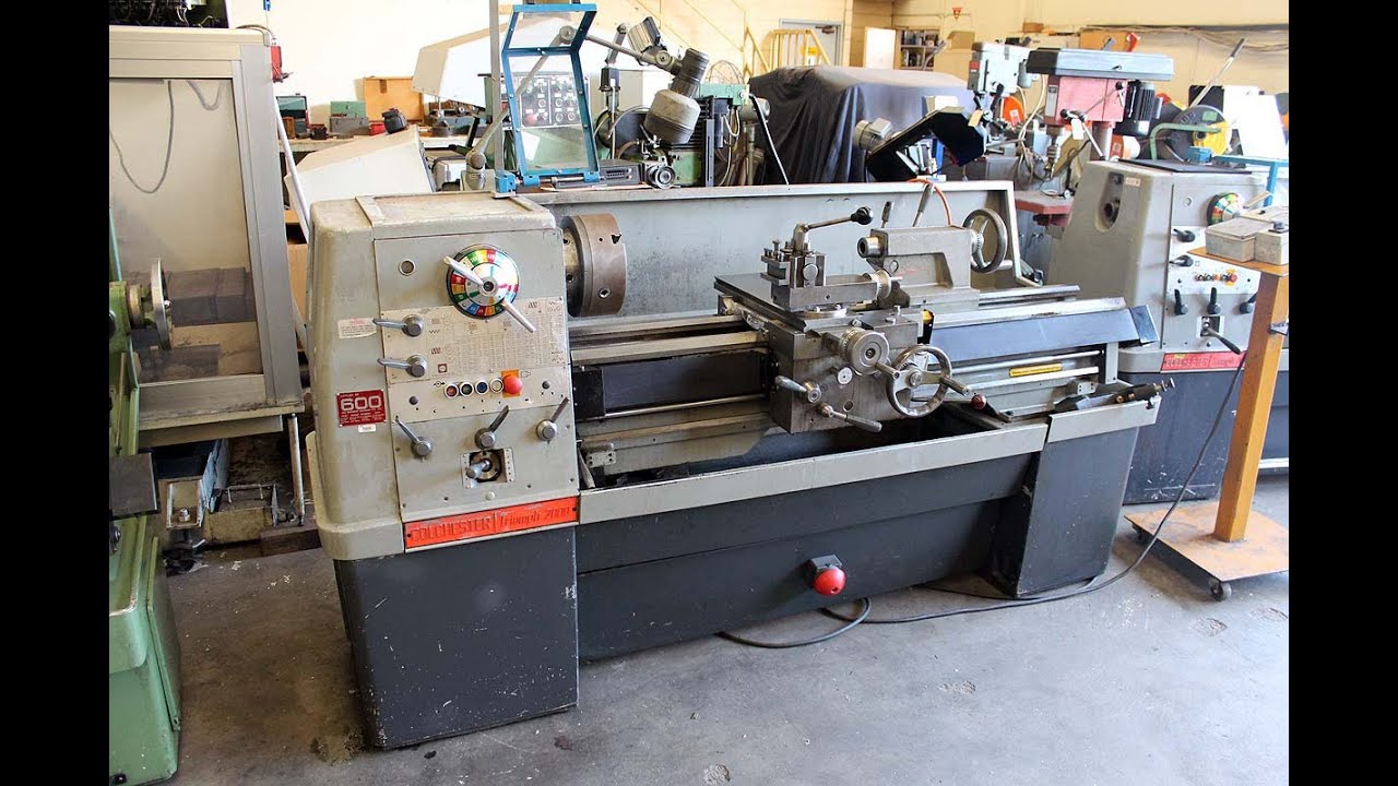 (Lathe) Colchester Triumph 2000 centre lathe - YouTube