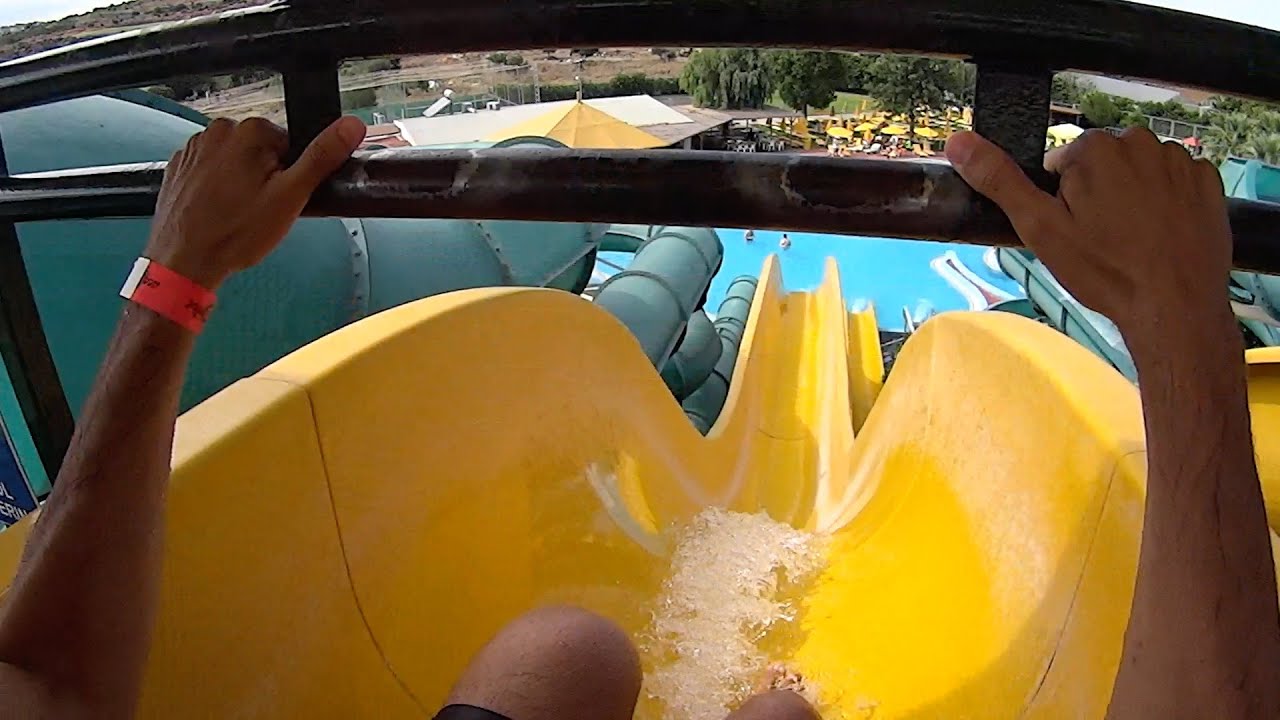 Extreme Yellow Water Slide at Acqua Plus - YouTube