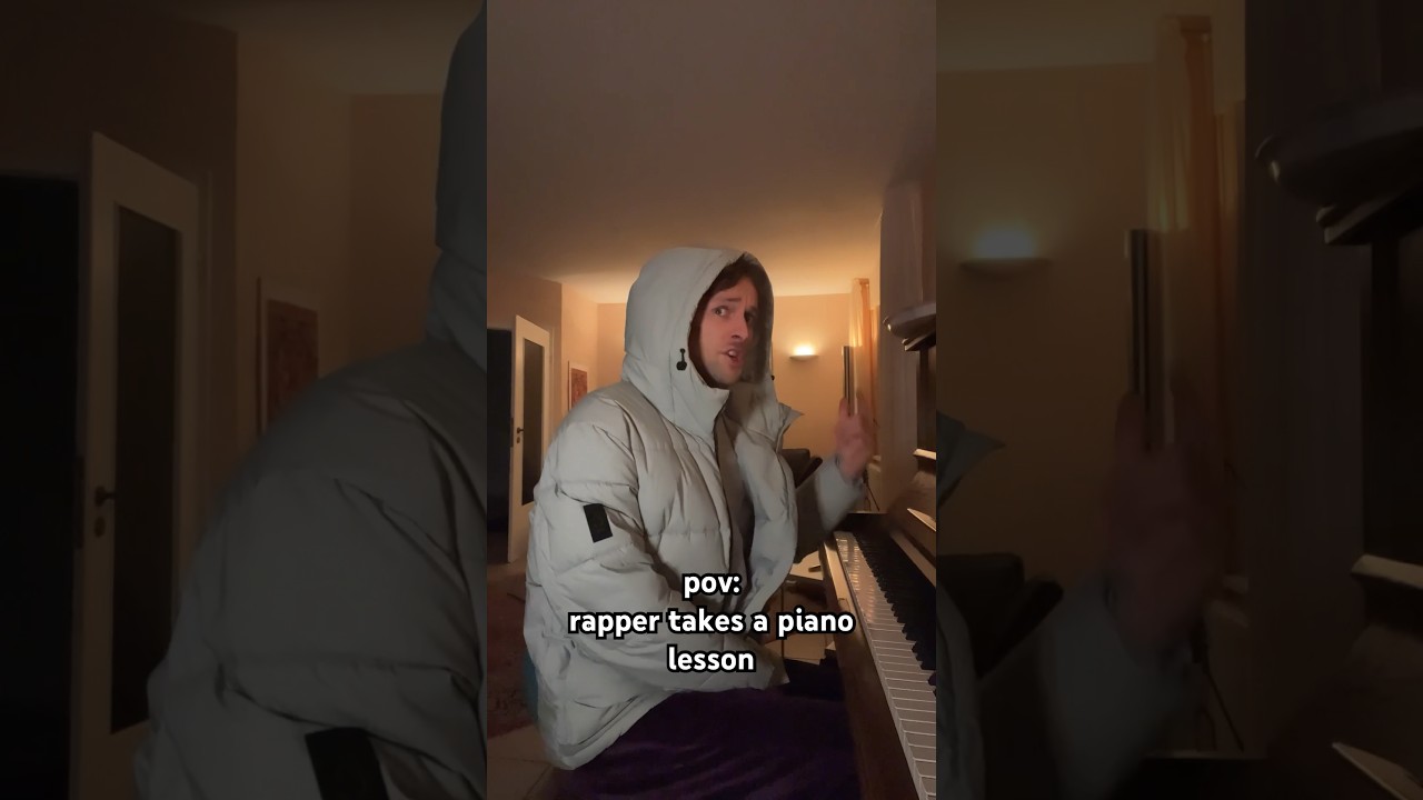 Rapper takes a piano lesson 🤣 ('Falling Out Of Love' out now) #shorts ...