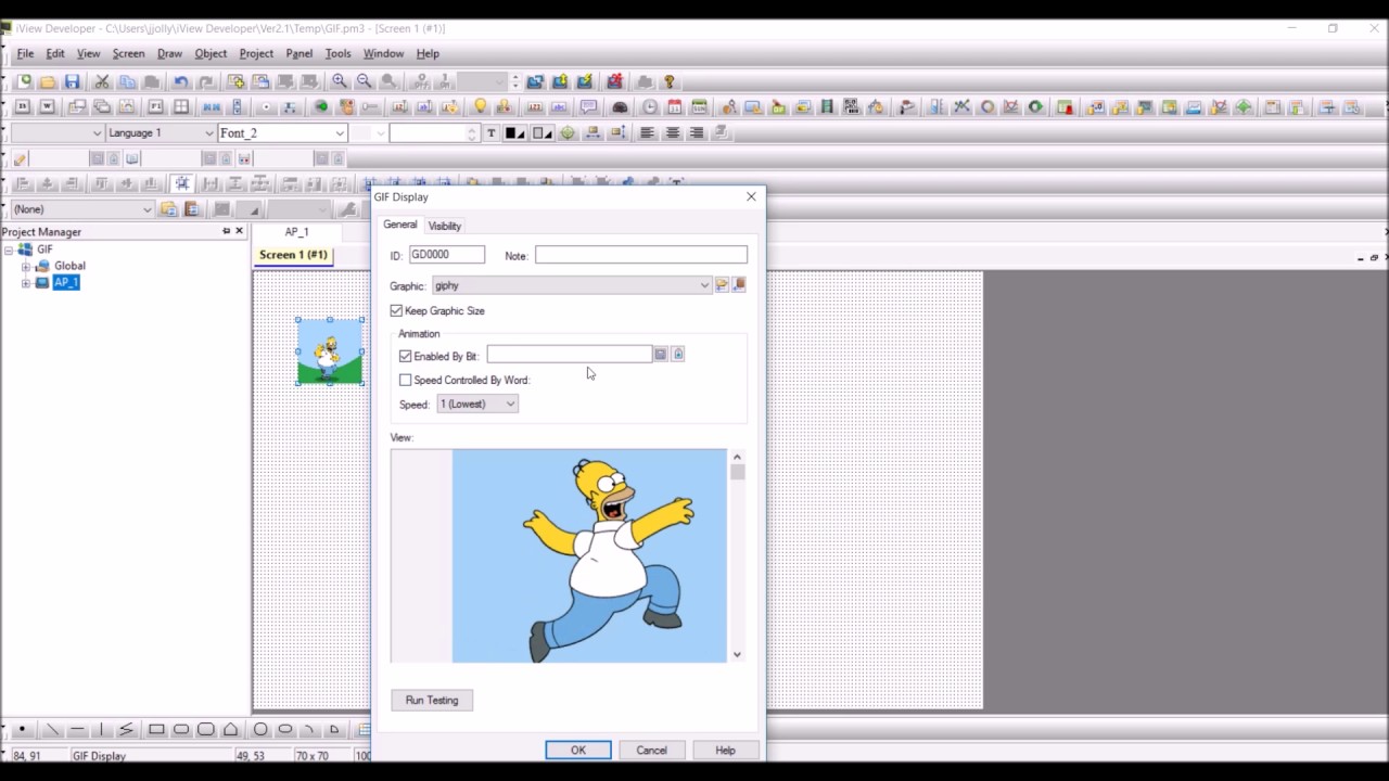 How to configure a GIF file in the iView Developer - YouTube