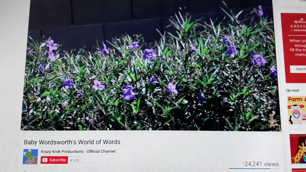 Baby Wordsworth's World of Words - Plant Music Video - YouTube