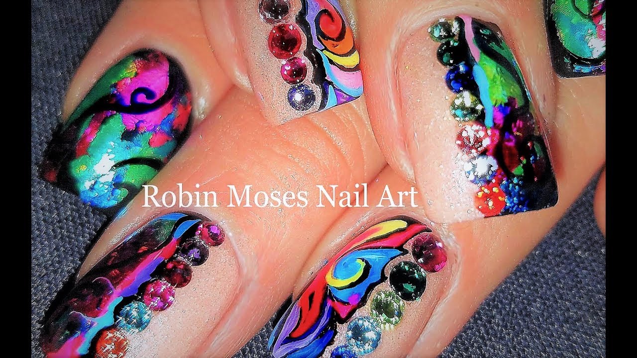 Rainbow Foil Nails! | DIY Glitter Spring Bling Nail Art Design Tutorial ...