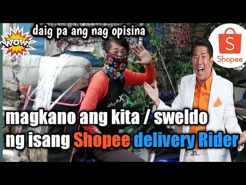 SHOPEE DELIVERY RIDER daily income // daig pa ang nag opisina 🙄😱 - YouTube