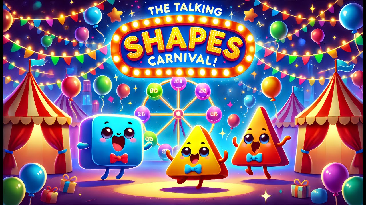 The Talking Shapes Carnival! 🎪 Fun Shape Dance & Learning Song for Kids ...