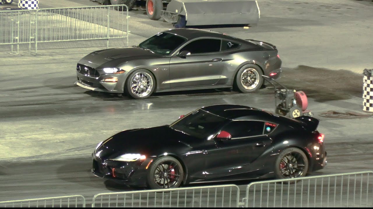 Supra vs Mustang GT - YouTube
