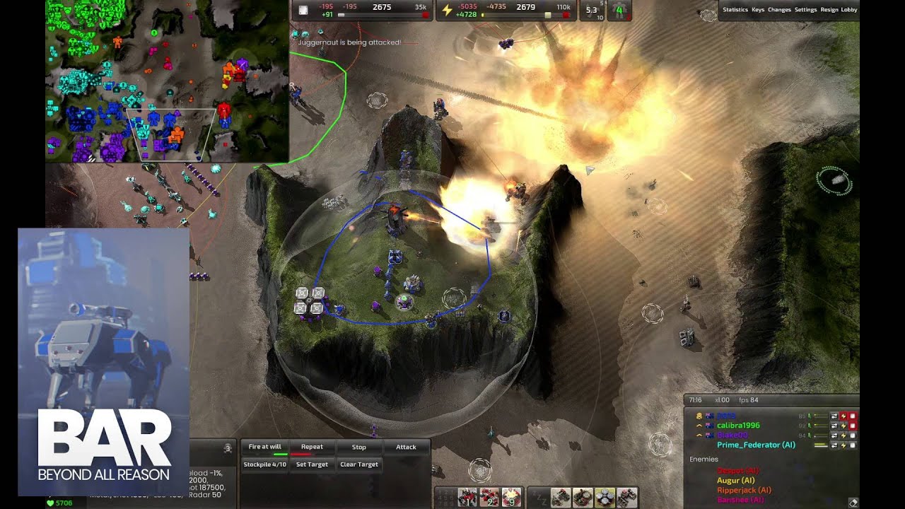 BAR: Beyond All Reason - Koom Valley Map Cortex Multiplayer PvE - Part ...