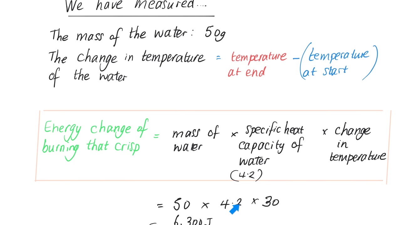 How to measure the energy change of a burning crisp - YouTube