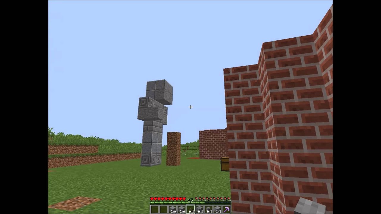 Minecraft | How To Make Stone Statue | - YouTube
