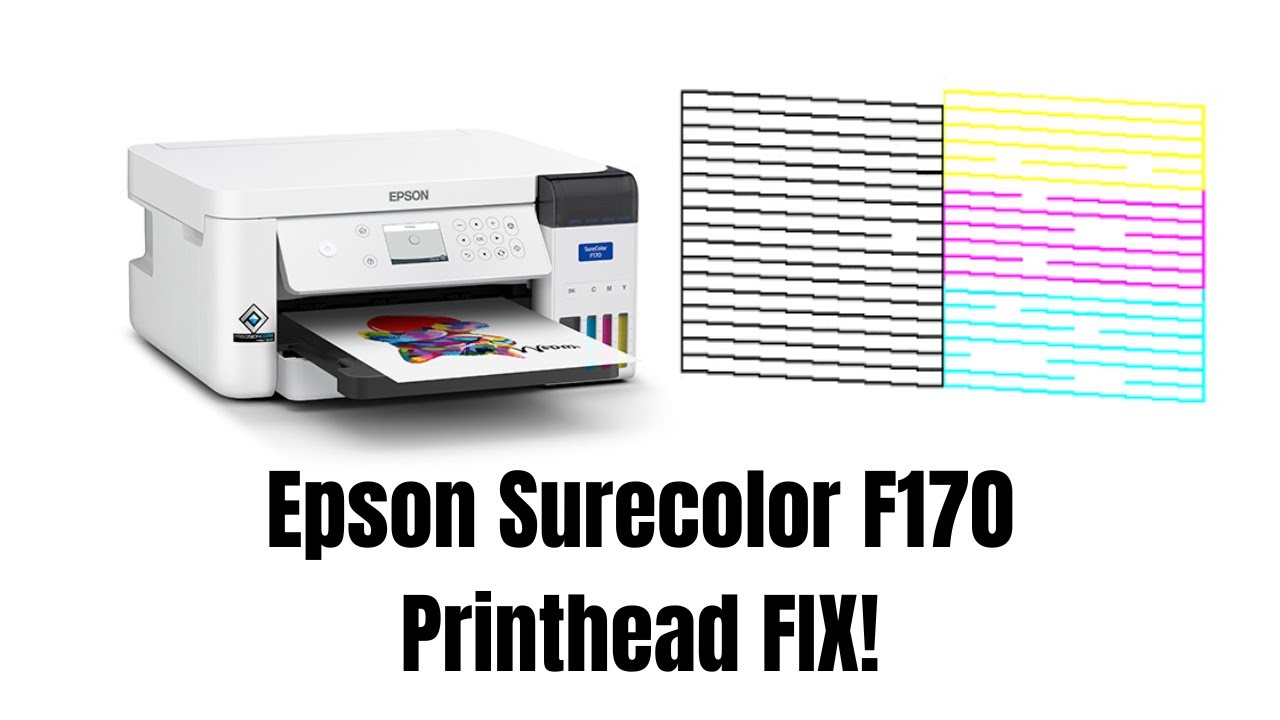 Epson Sure Color F170 - How To Clean The Printhead - YouTube