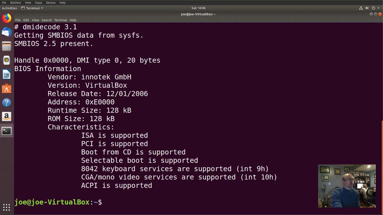 Check Ubuntu BIOS Vendor and Version Number - YouTube