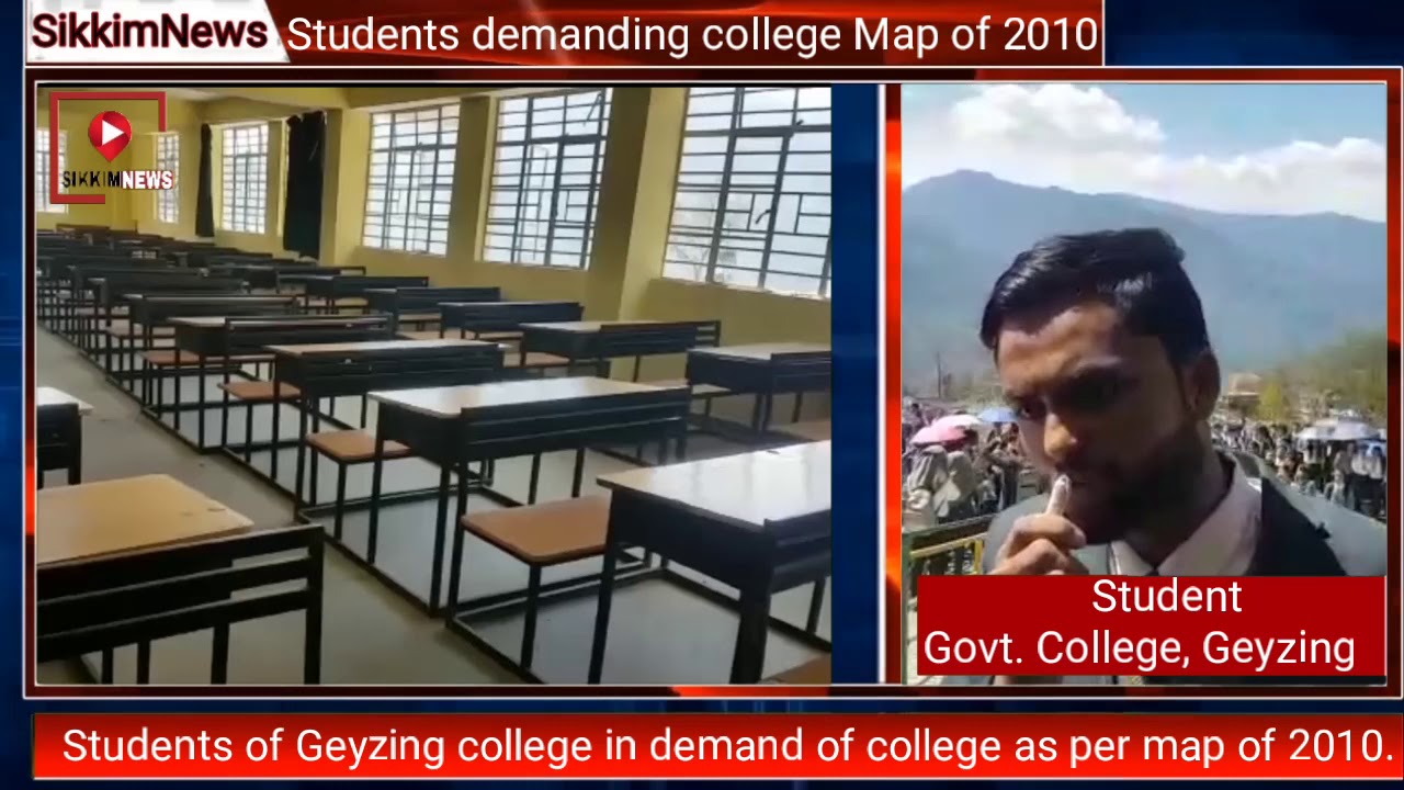 Students of Sikkim Govt. college Geyzing in demand of immediate ...