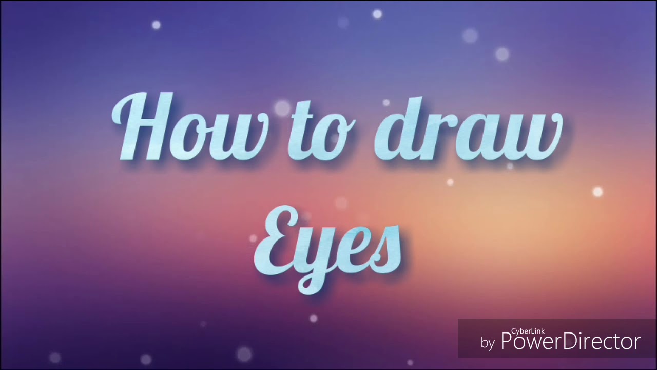 How to draw eyes with an easy trick - YouTube