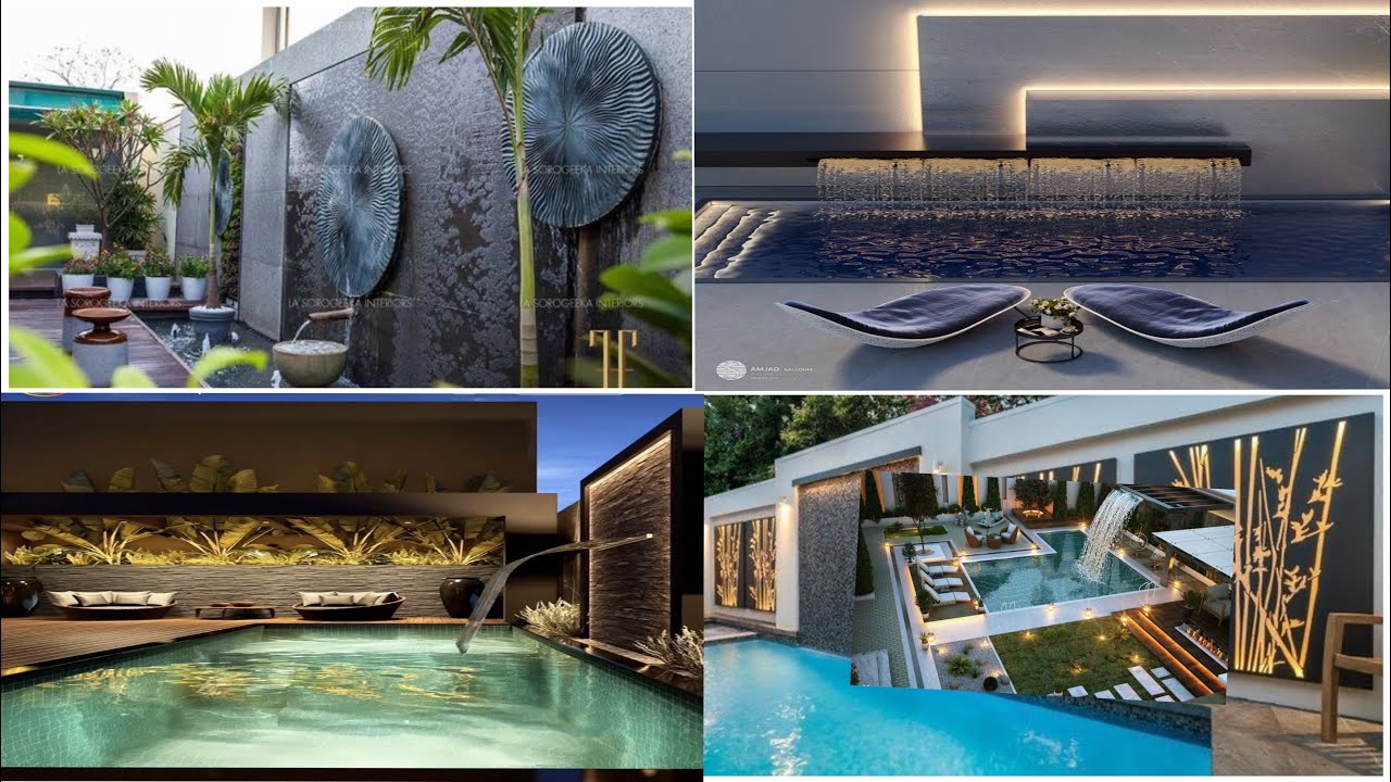 How to decorate house exterior walls? What style of pool is cheapest ...