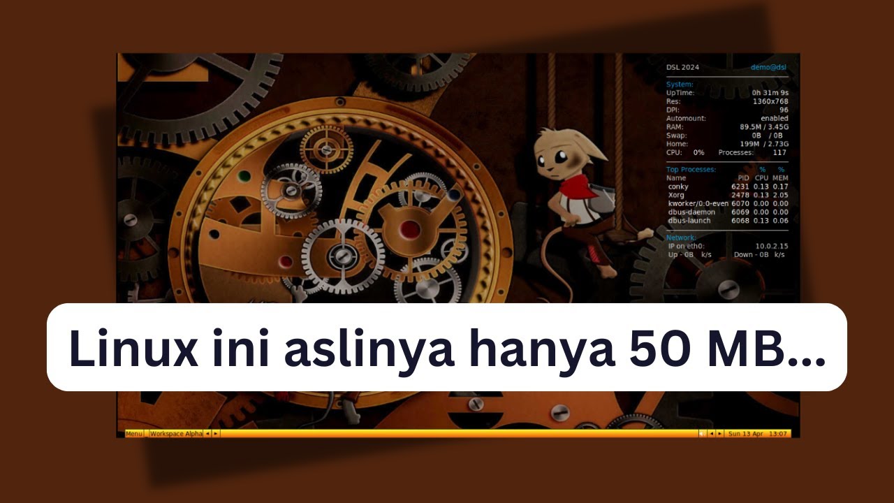 50 MB? 700 MB? Damn Small Linux! - YouTube