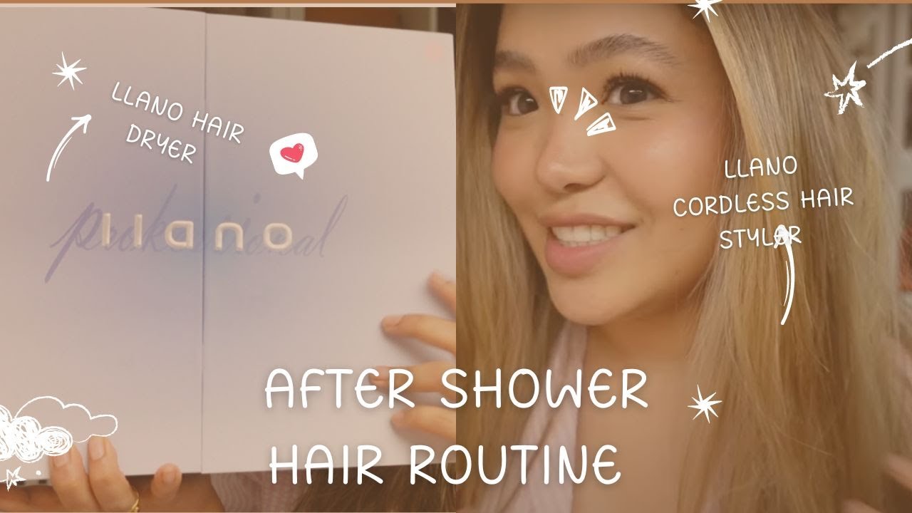 After Shower Hair Routine Ft llano - YouTube