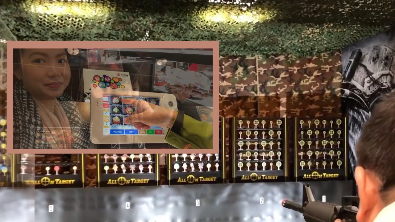 Family eats @ revolving sushi + Target shooting?! - YouTube