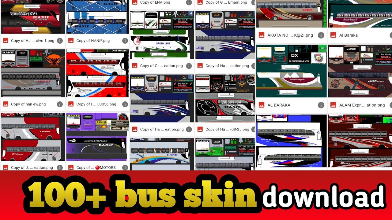 1st Bus 100+ Bangladeshi Bus Skin || Hanif Bus Skin || BD Bus Skin ...
