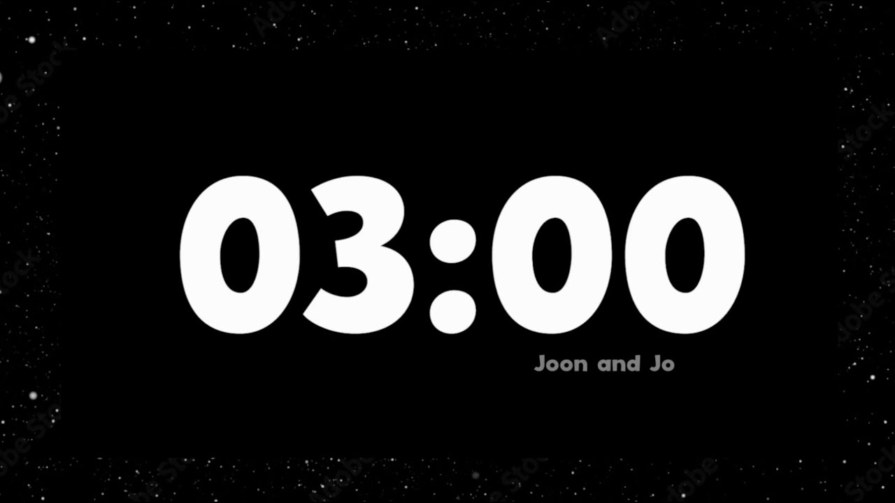 3 minute countdown timer with alarm - YouTube