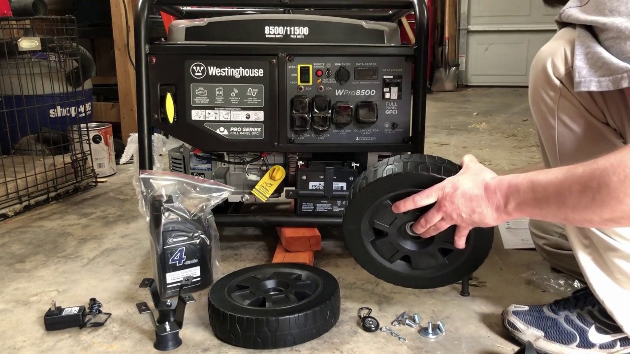 Emergency Home Generator - Westinghouse WPro8500 Setup - YouTube
