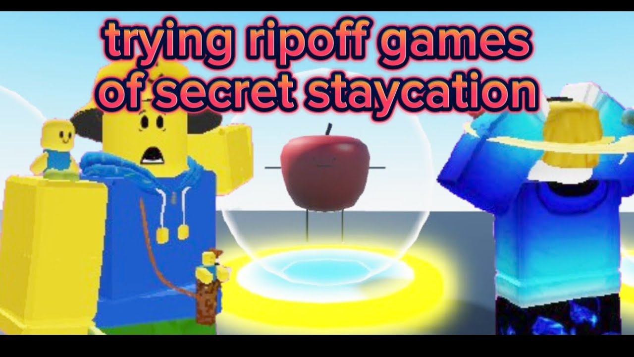playing ripoff secret staycation games!! #roblox - YouTube
