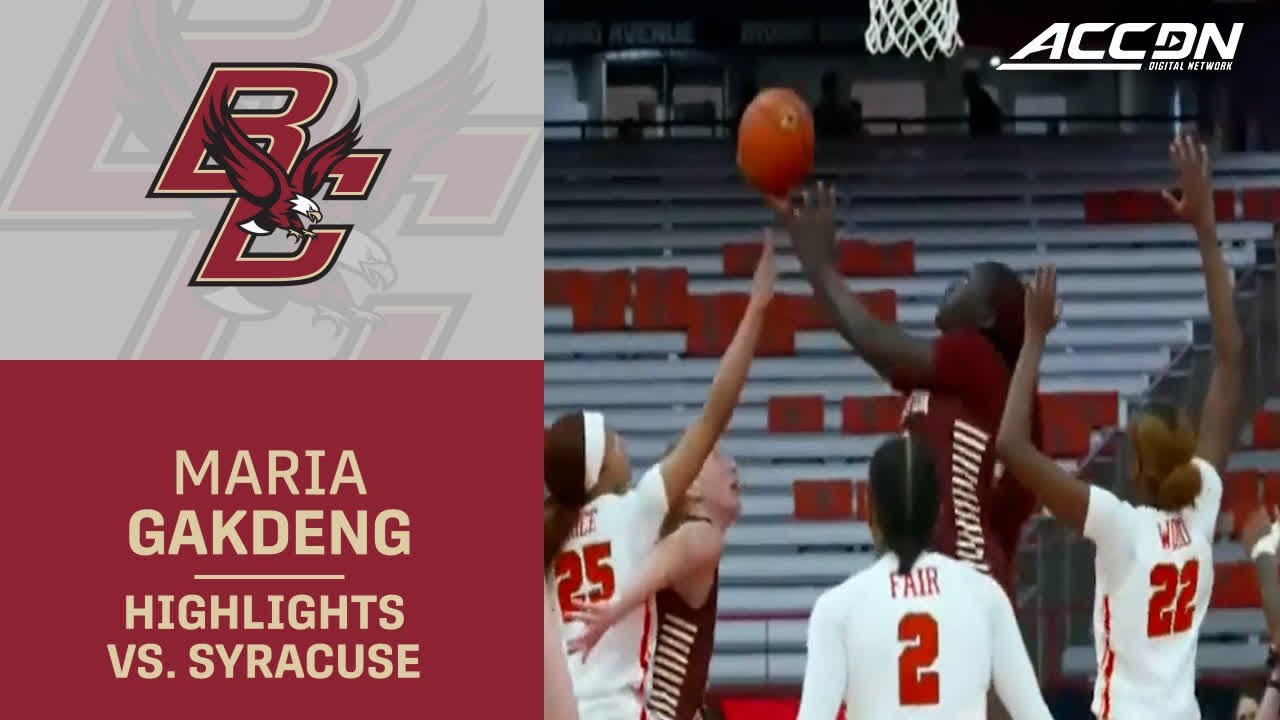 Boston College's Maria Gakdeng Had Her First 20 & 10 Game - YouTube