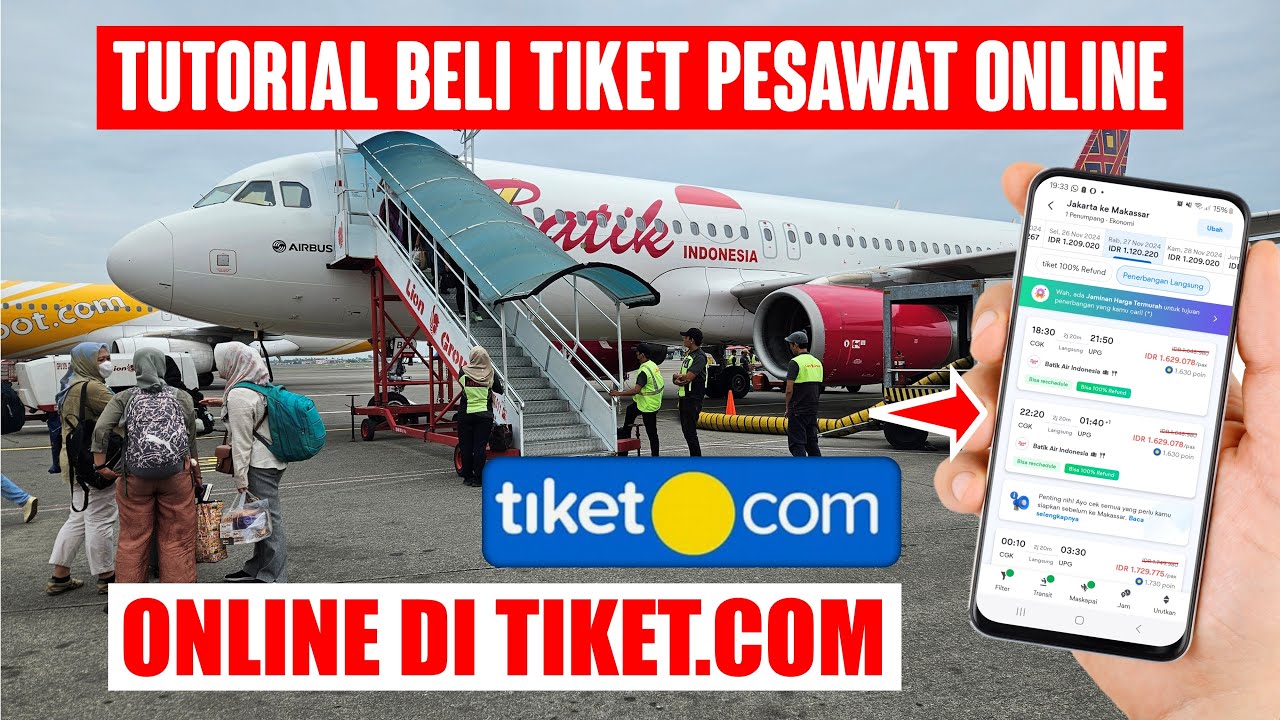 TUTORIAL PESAN TIKET PESAWAT ONLINE DI APLIKASI TIKET.COM UNTUK PEMULA ...