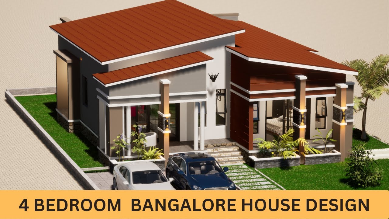 4 BEDROOM BANGALOW HOUSE DESIGN TOUR. - YouTube