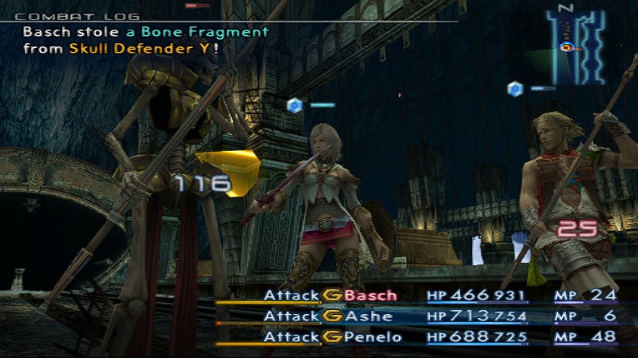 Final Fantasy XII,Lhusu Mines,Grinding 99 Bone Fragments = 19107 Gil ...
