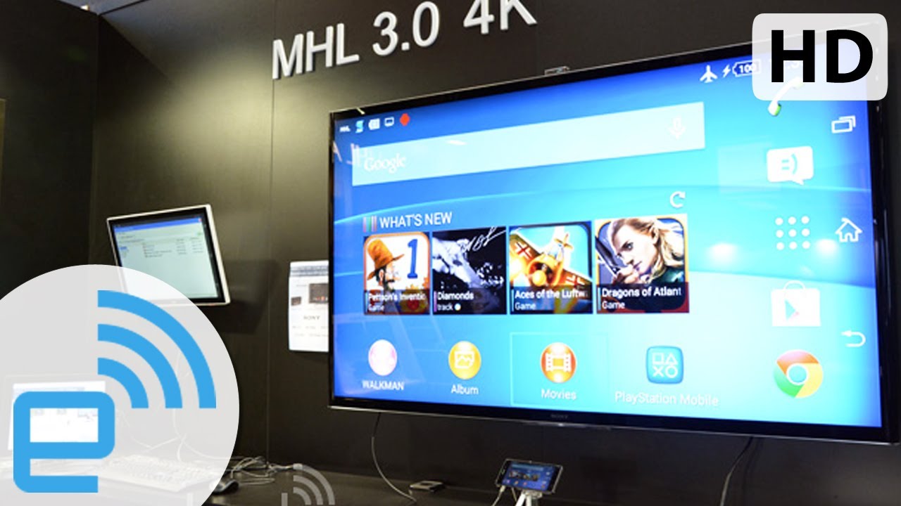 Silicon Image's MHL 3.0 demo | Engadget at MWC - YouTube
