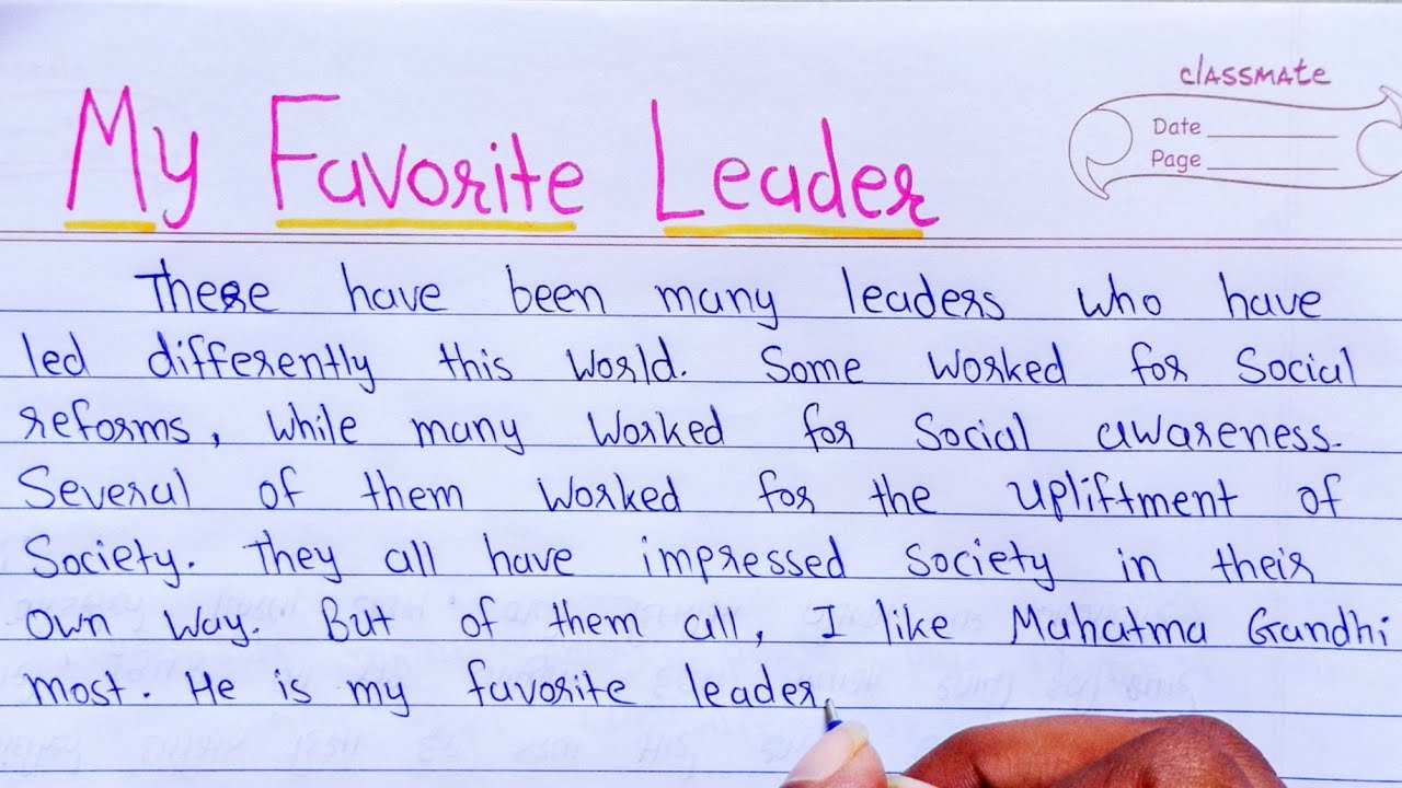 Essay on My Favorite Leader | Mahatma Gandhi | 2nd october gandhi ...