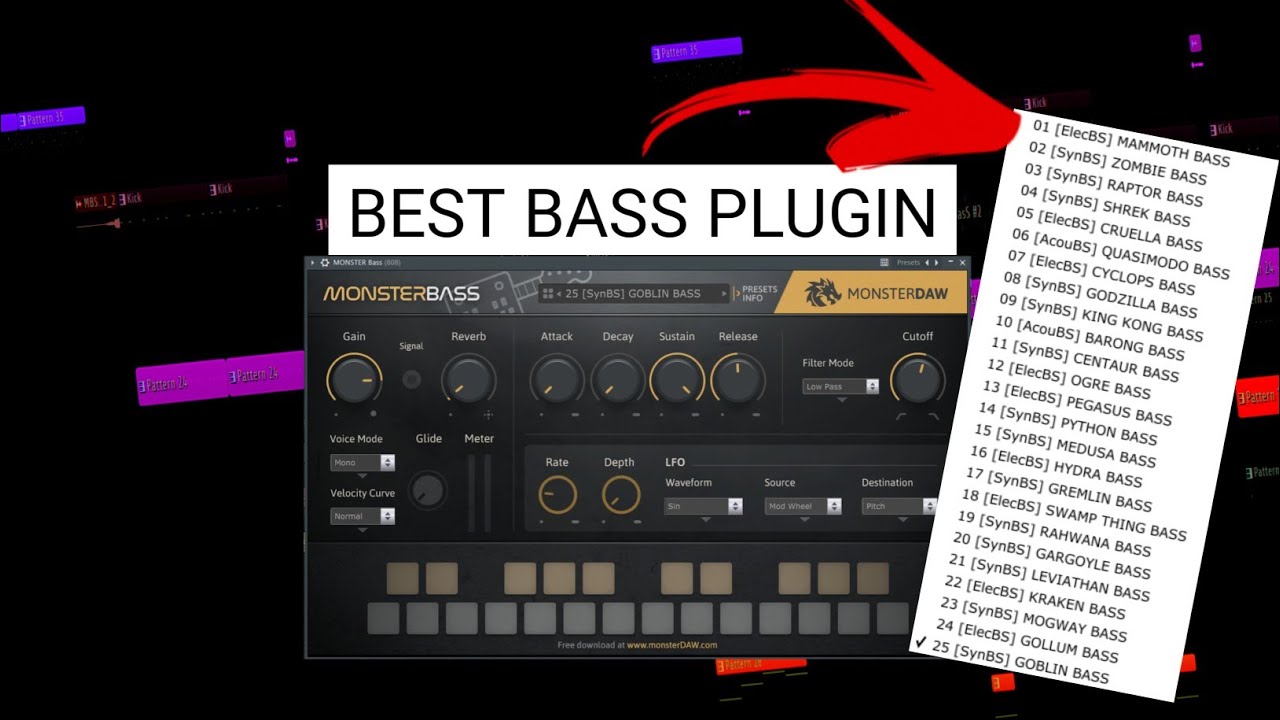 Monster Bass Free VST Plugin By MonsterDAW - YouTube