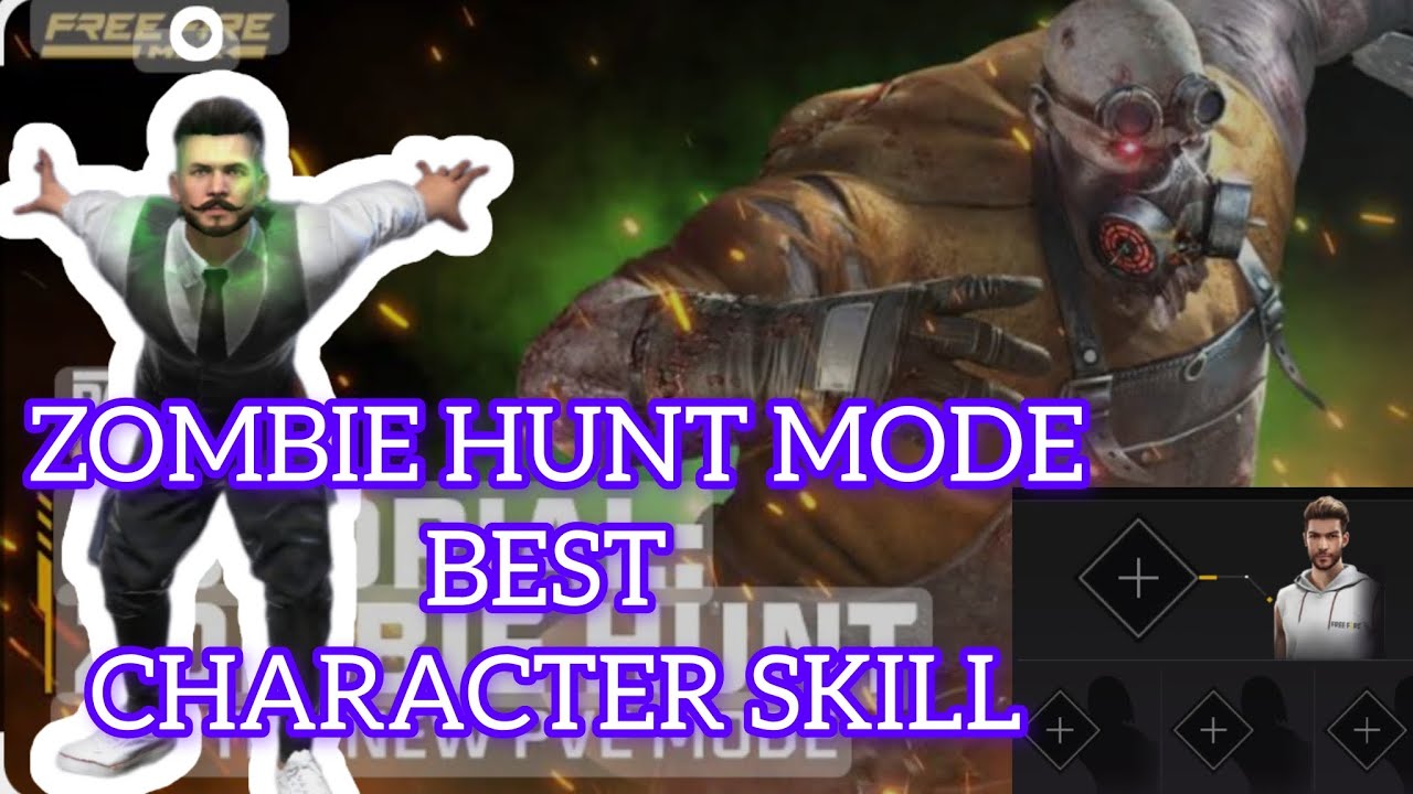 FREE FIRE ZOMBIE HUNT MODE BEST CHARACTER SKILL || #freefire - YouTube