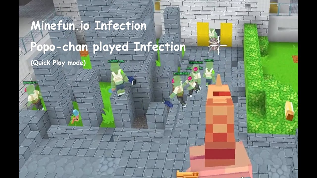 Minefun.io Infection Popo-chan played infection (Quick Play mode) ポポちゃん ...