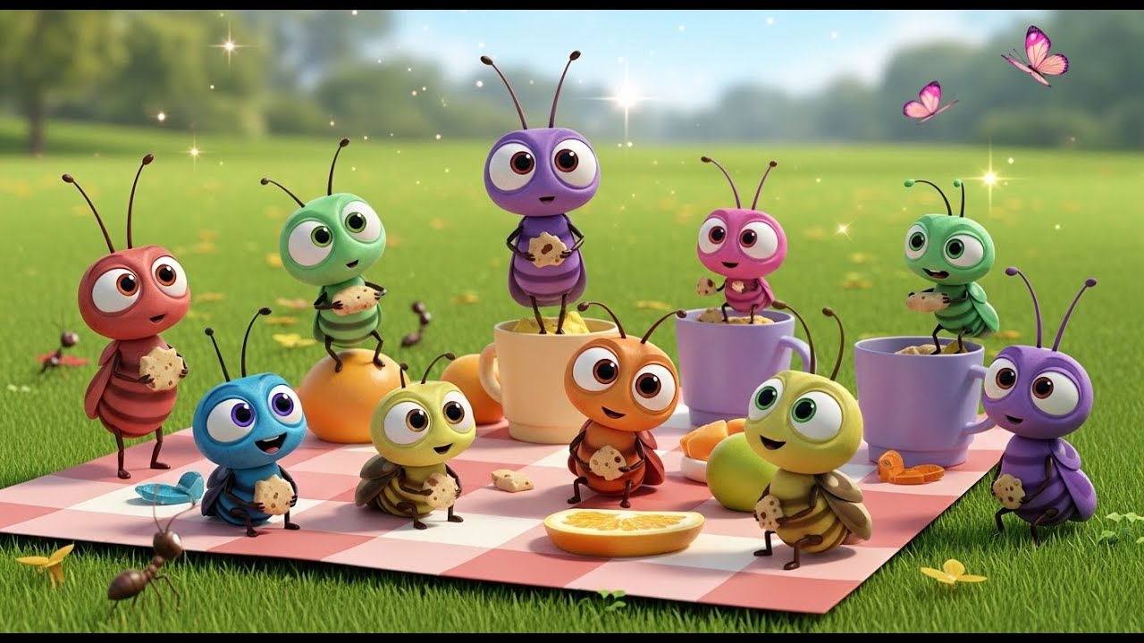 Ten Little Bugs on a Picnic Blanket 🐞🍃 | Counting Song for Kids | Fun Learning for Children ...