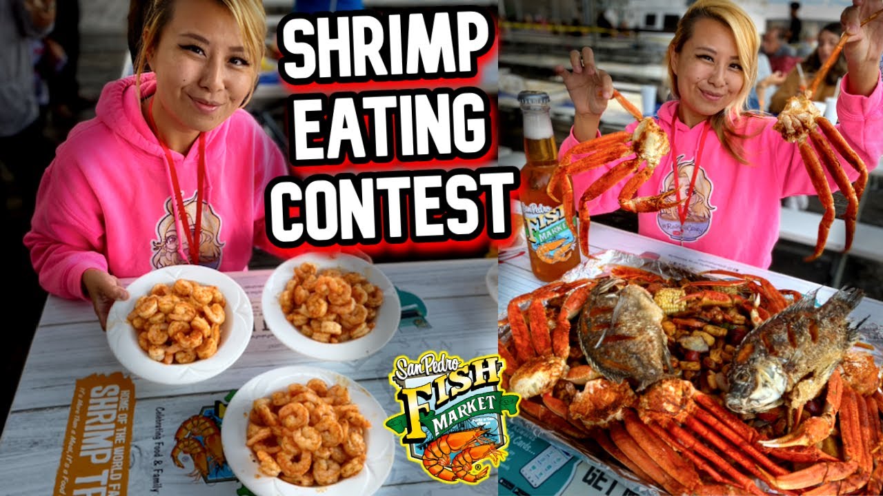 SHRIMP EATING CONTEST at SHRIMPFEST21!! San Pedro Fish Market in ...