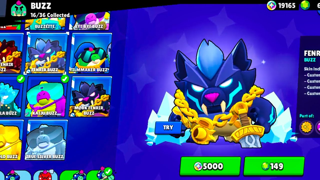 Brawl Stars Brawl Pass Skin Unlock Fenrir Buzz - YouTube
