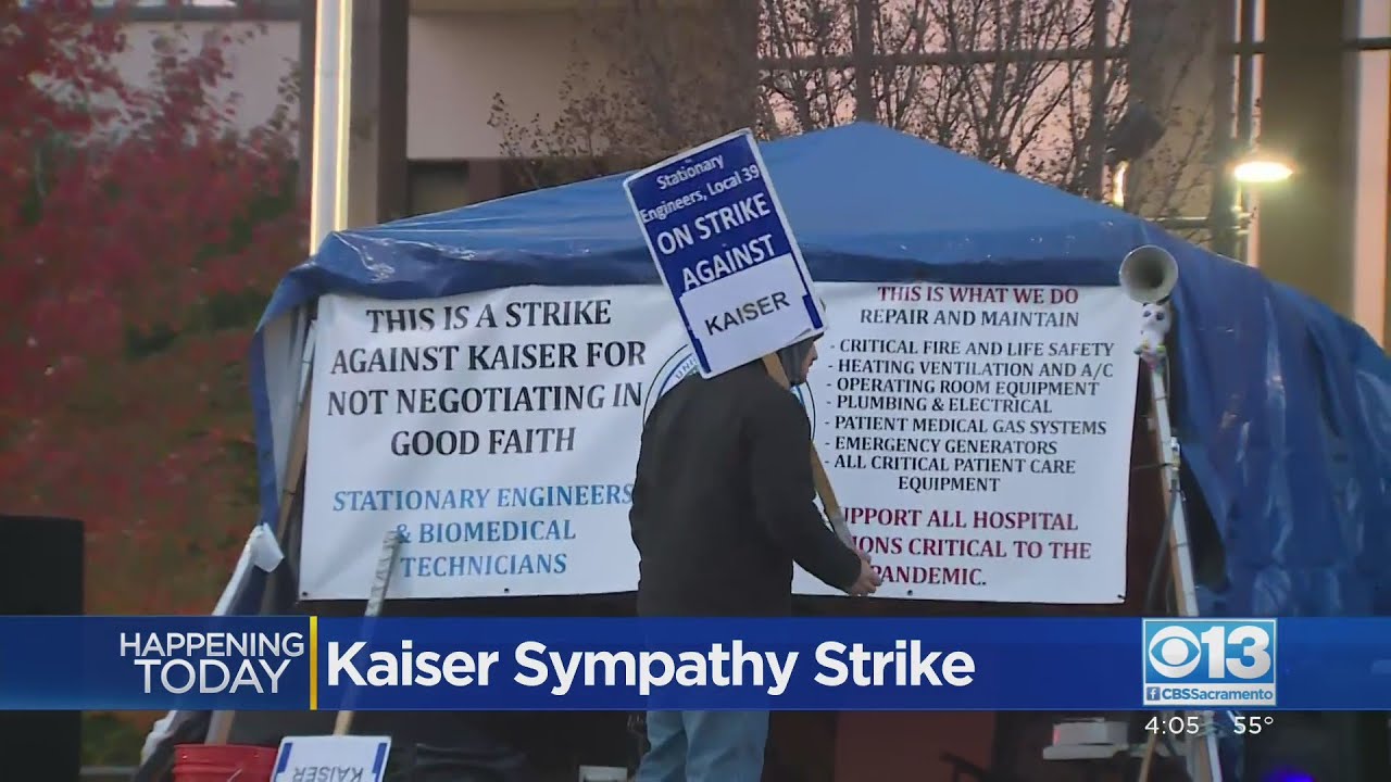 Kaiser Sympathy Strike To Support Engineers - YouTube