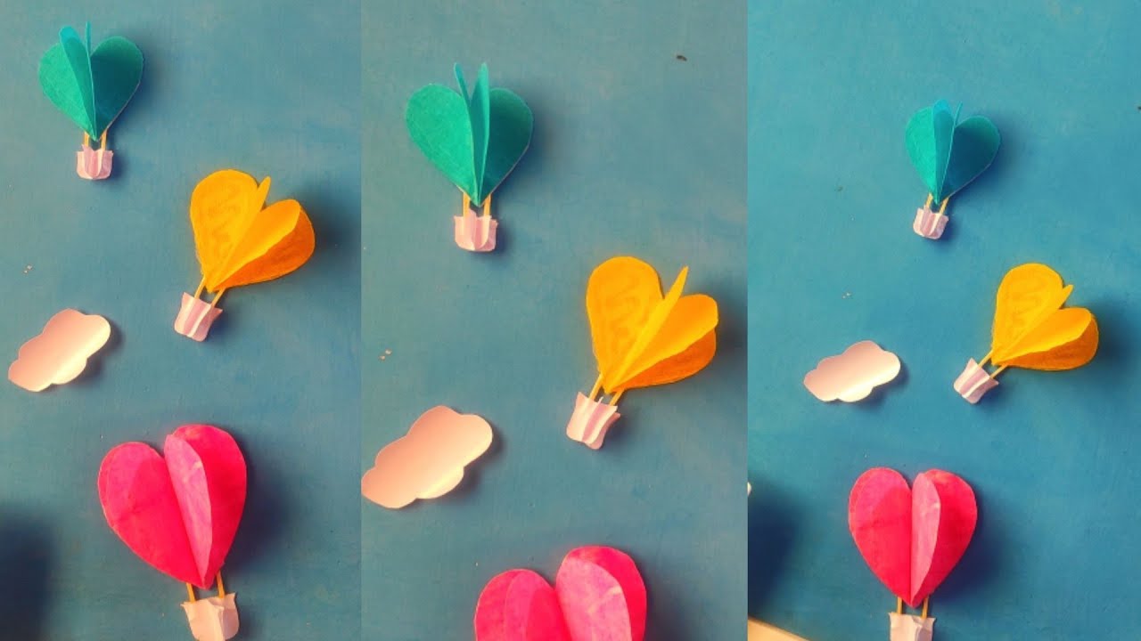 3D parachute craft | how to make 3D paper parachute #viral #3d # ...