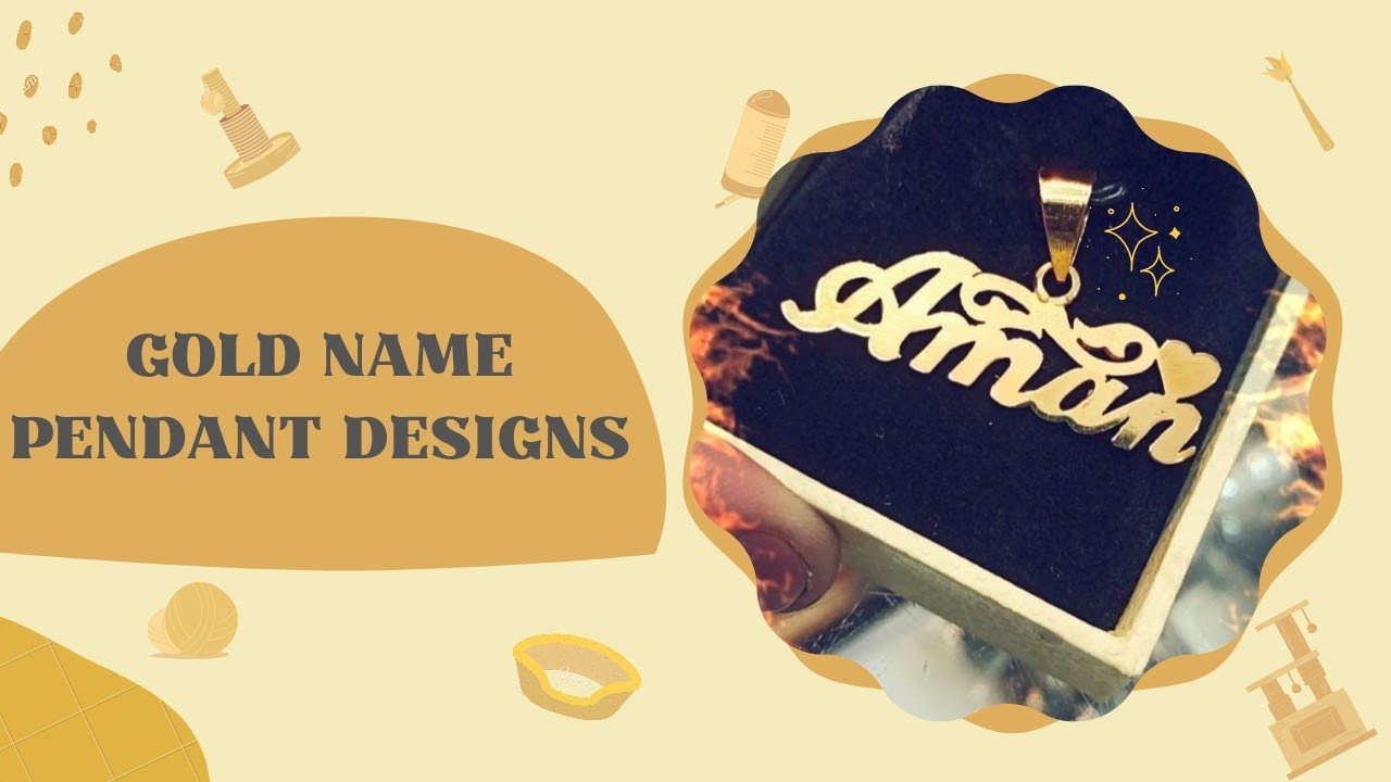 Name pendant again on demand || Name pendant with gold chain || Name ...