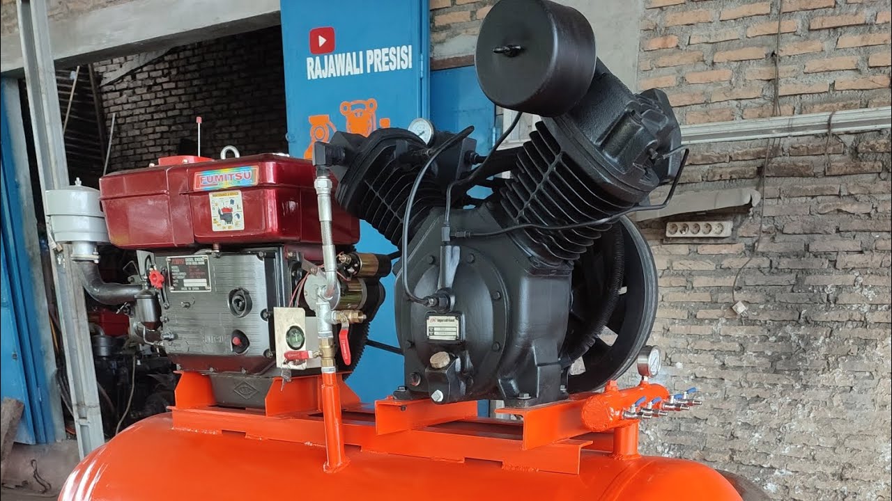 Kompresor Besar Rakitan Tabung 1000 Liter & Blower INGERSOLL RAND 7100 ...